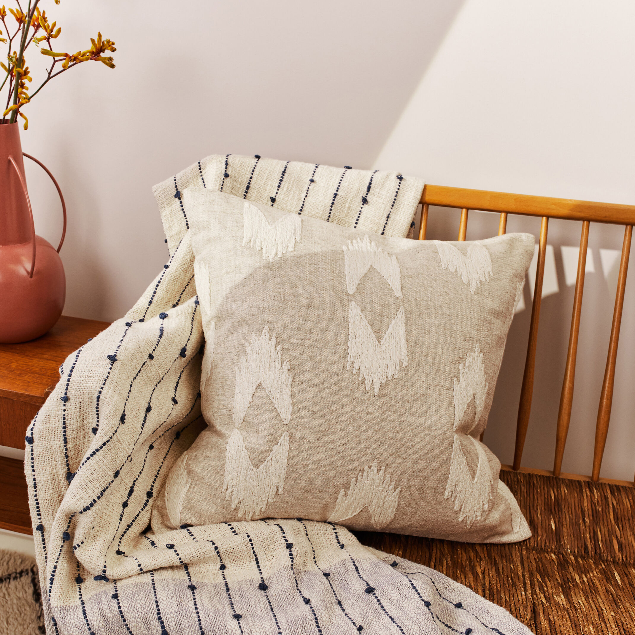 Ikat Tufted Cushion