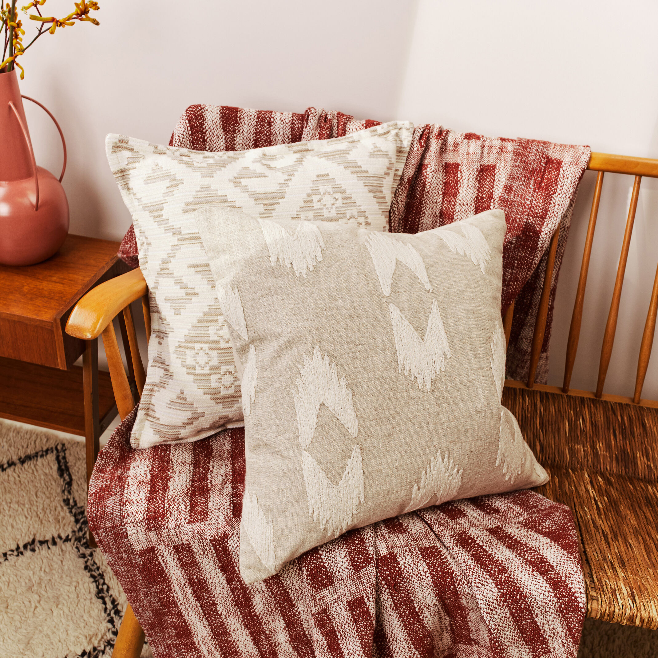 Ikat Tufted Cushion