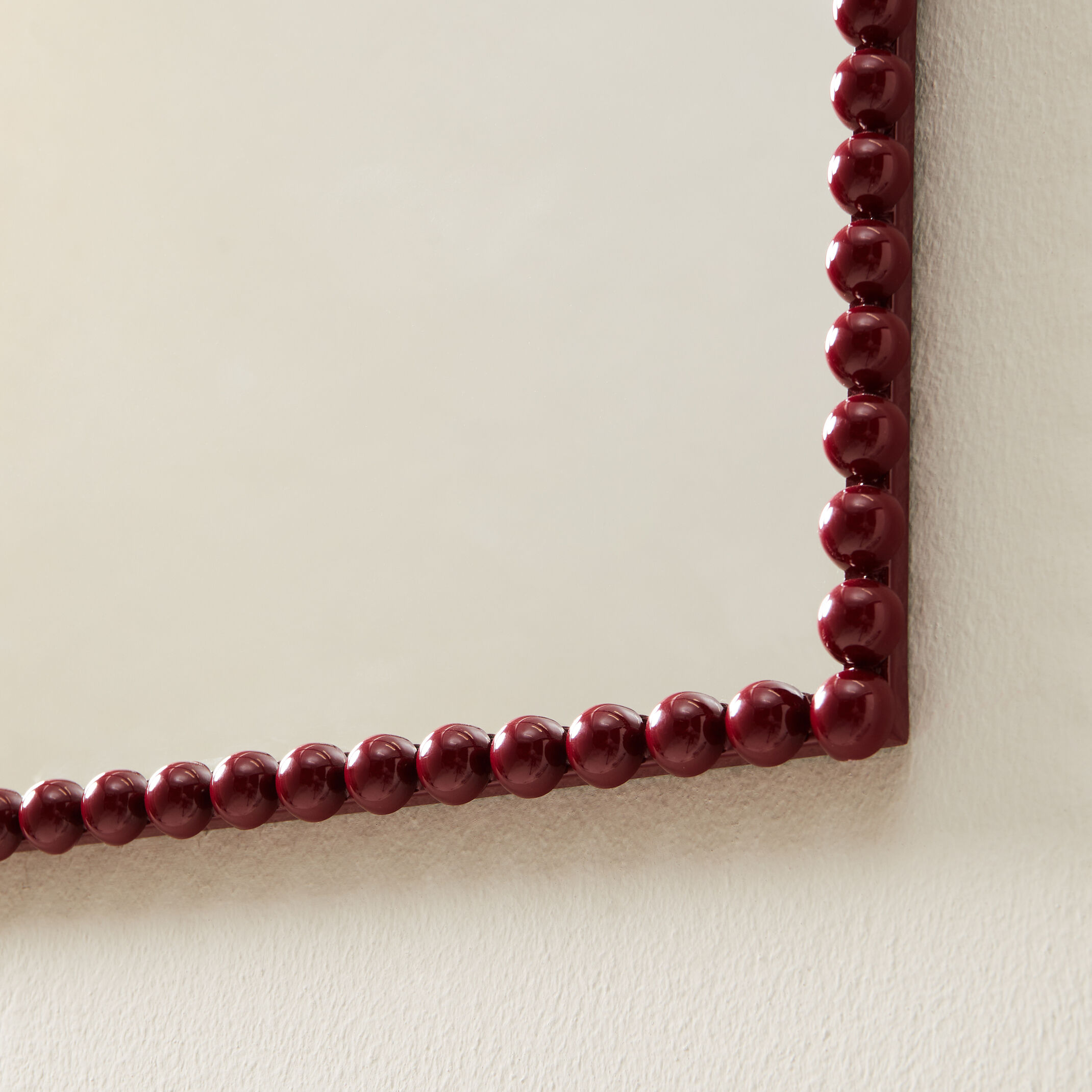 Rectangle Bobbin Mirror in Ruby Red | Free delivery over £75 | Inside ...