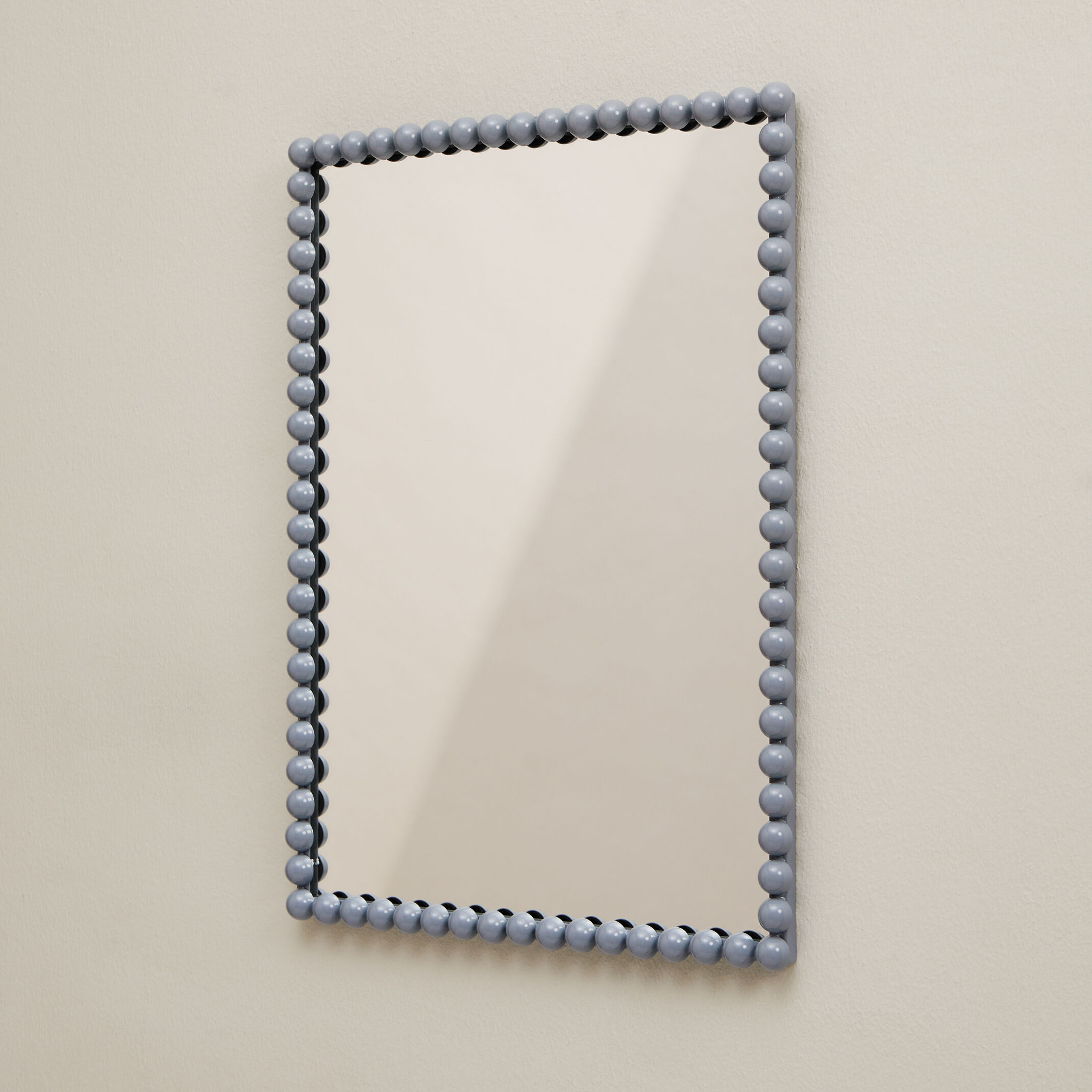Rectangle Bobbin Mirror in Light Blue | Free delivery over £75 | Inside ...